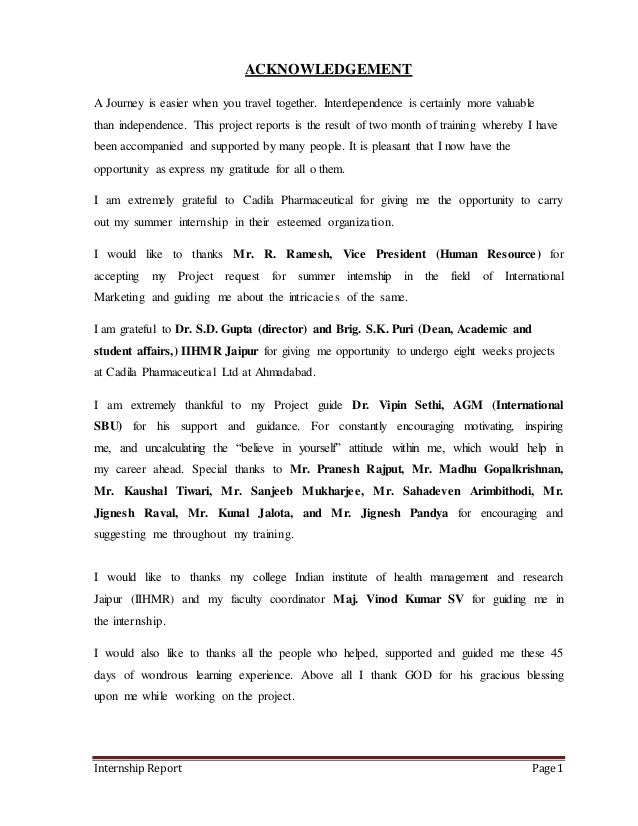 Summer Internship Report