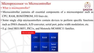 VTU 4th Semester ECE dept Microcontroller lecture slides module 1 | PDF