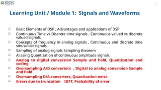 18ECC204J_DSP_Unit 1_Part 2 (WEEK 3).ppt