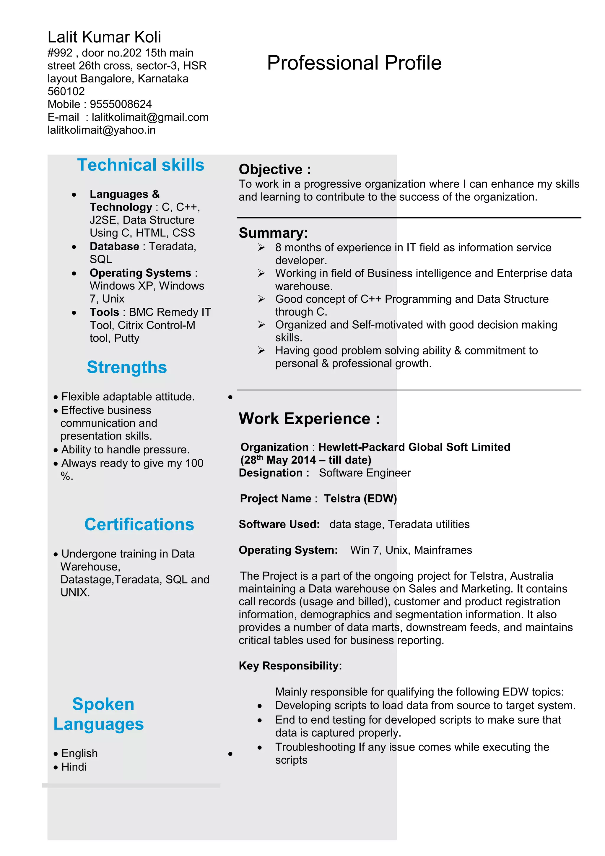 Lalit_professional_resume | PDF