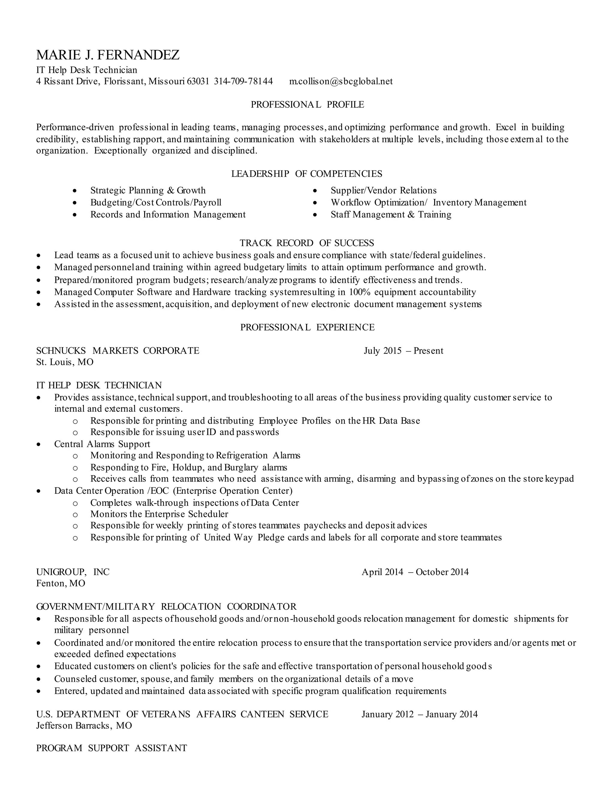 MARIE J Updated resume | DOCX