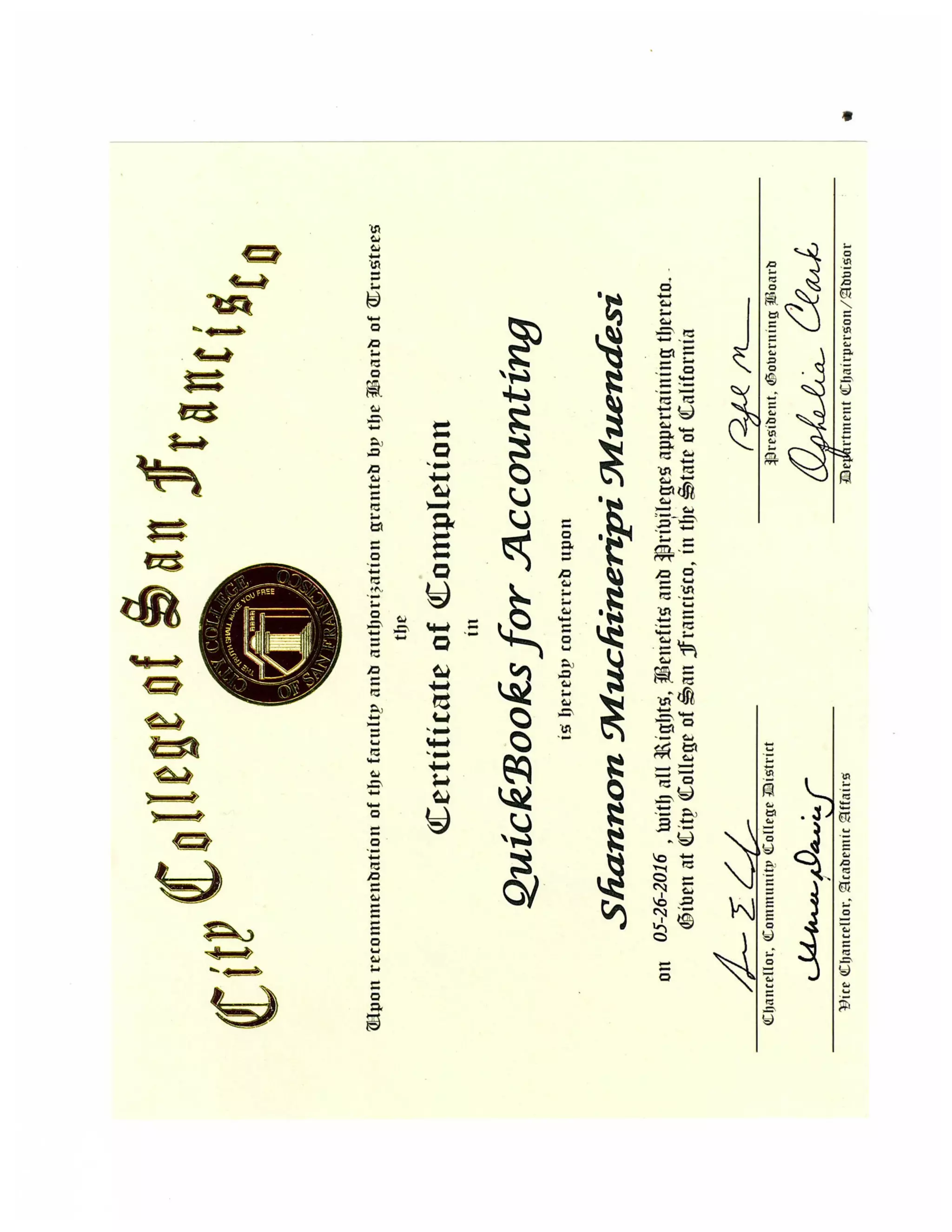 Accounting Certificate | PDF