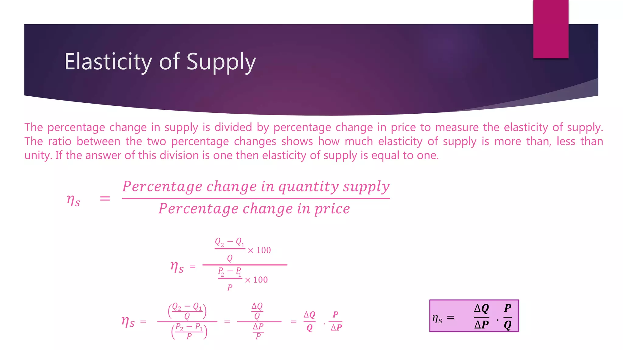 elasticity of supply | PPTX