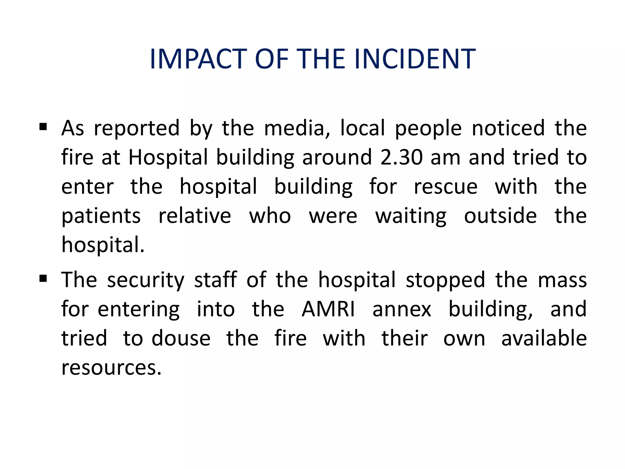 Manmade disaster- Amri hospital fire incident | PPTX