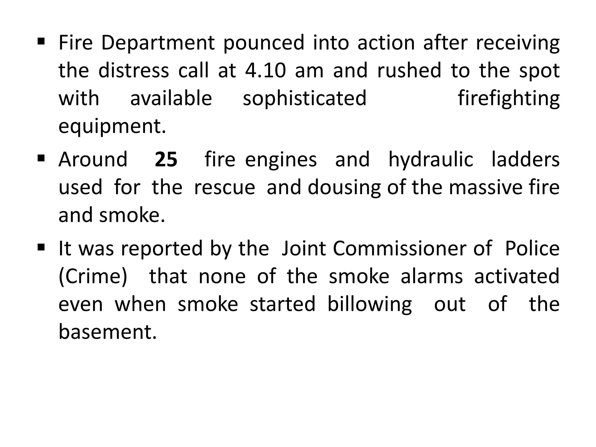 Manmade disaster- Amri hospital fire incident | PPTX