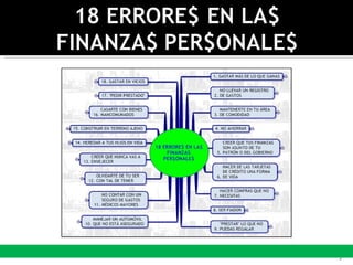 18 Errores En La Finanzas Personales | PPS