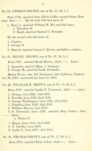 Library of Congress Brown Family (George my 8th GGF ) | PDF
