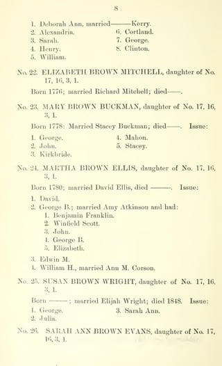Library of Congress Brown Family (George my 8th GGF ) | PDF