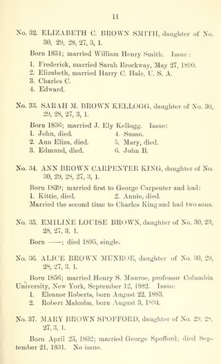 Library of Congress Brown Family (George my 8th GGF ) | PDF