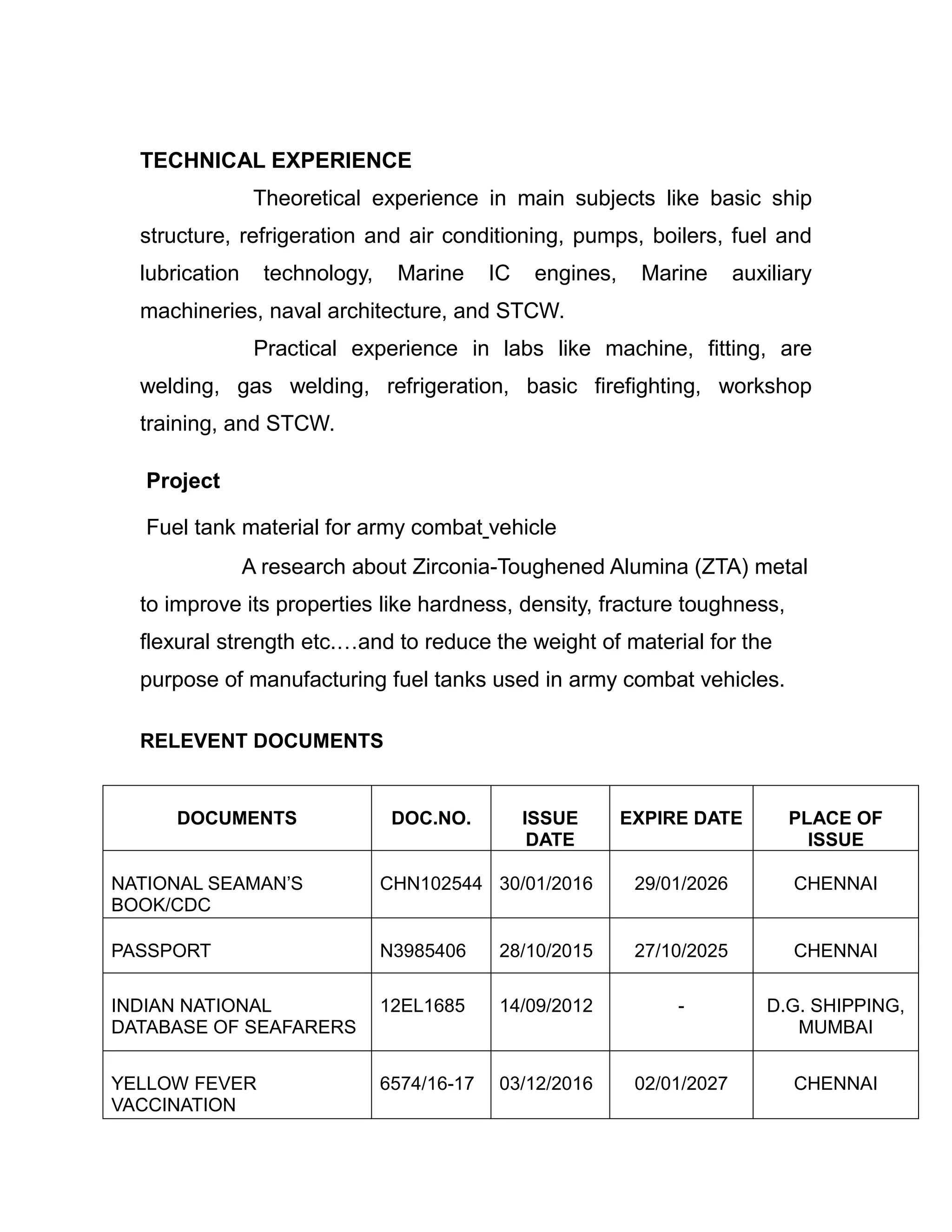 SUBASH CNS. new CV - Copy | PDF