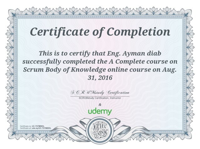 A Complete course on Scrum Body of Knowledge | PPT