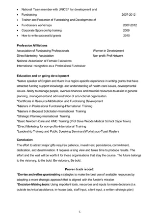 Erica Jacobs CV Fundraiser 2016 | DOCX | Non-Profit Organizations | Industries