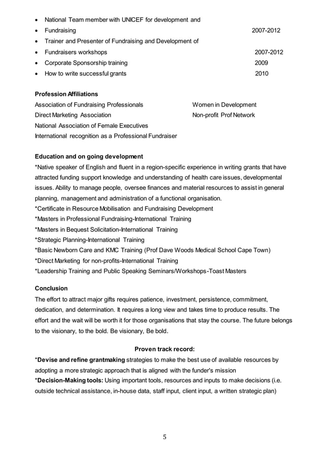 Erica Jacobs CV Fundraiser 2016 | PDF Erica Jacobs CV Fundraiser 2016 | PDF