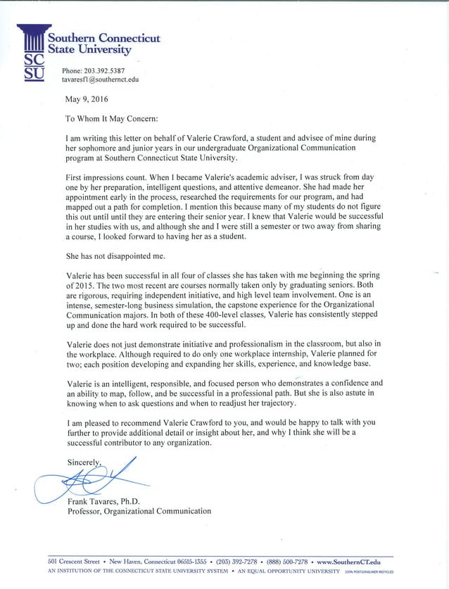 Letter of Recommendation 2 | PDF