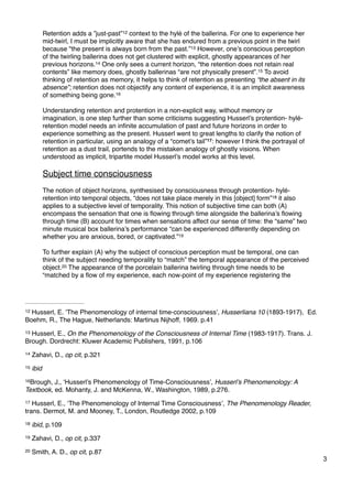 phenomenology, an exploration of the essential temporal feature of all conscious experience | PDF