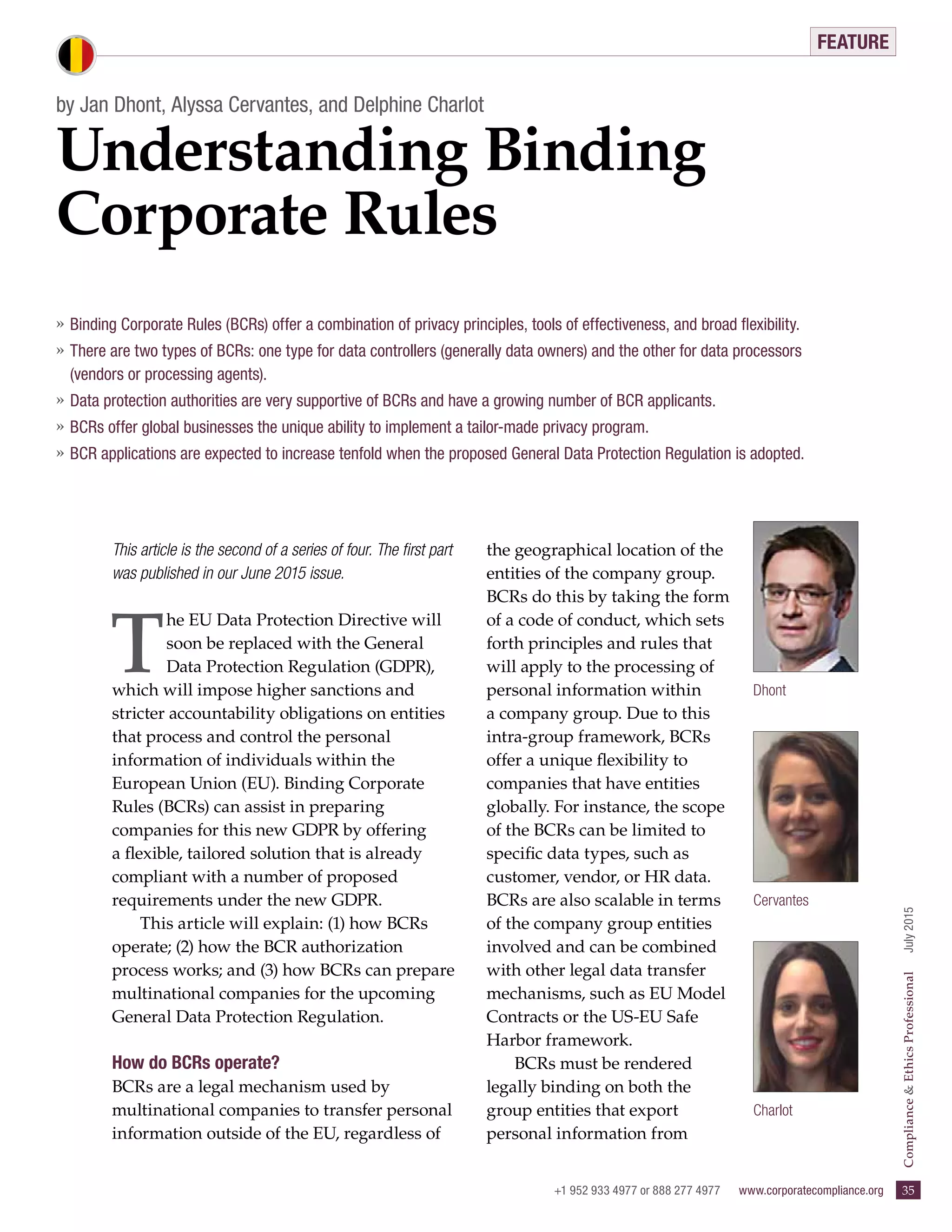 Understanding Binding Corporate Rules | PDF