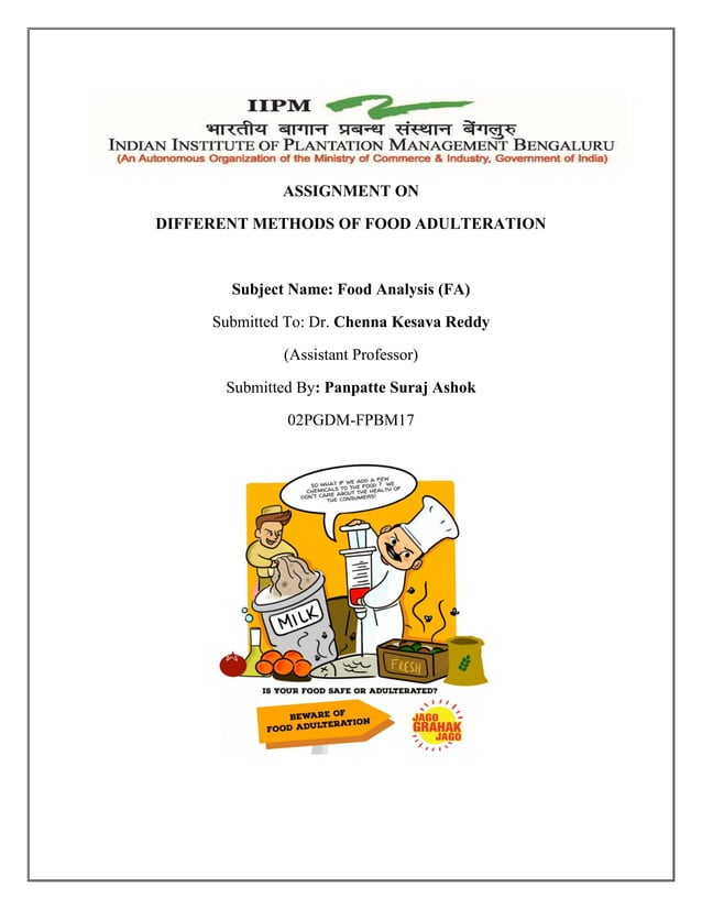 food analysis ppt | PDF