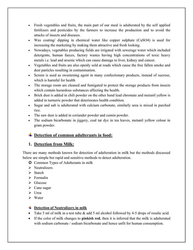 food analysis ppt | PDF