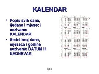 18 godina i kalendar | PPT