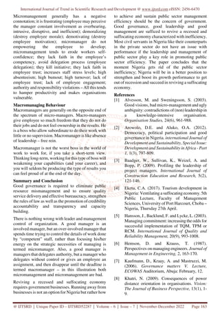 Governance, Leadership and Management Practices in Nigerian Public ...