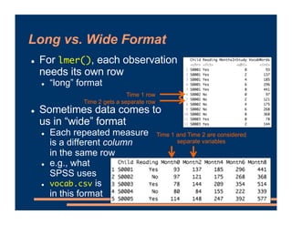 Mixed Effects Models - Growth Curve Analysis | PDF