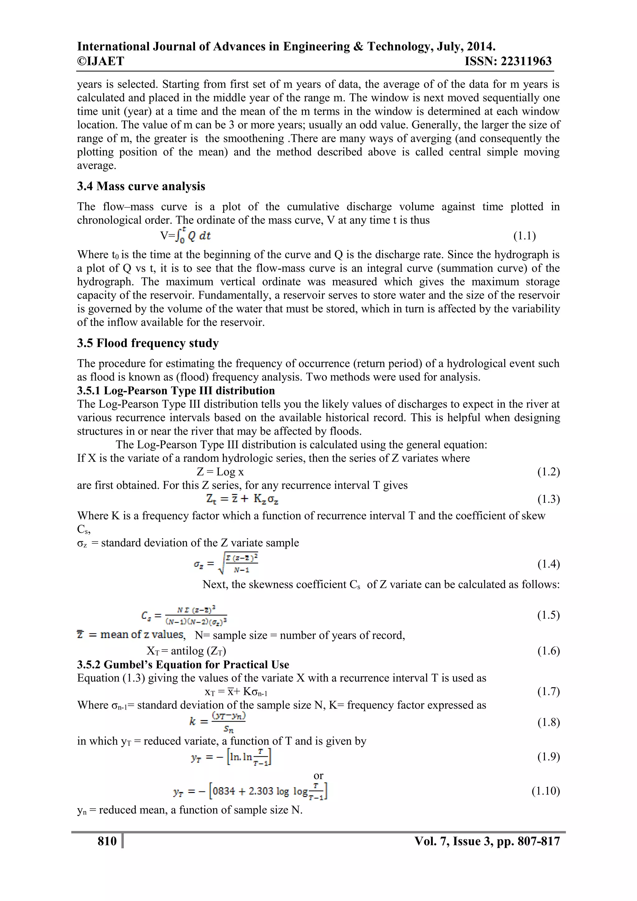 HYDROLOGICAL STUDY OF MAN (CHANDRABHAGA) RIVER | PDF