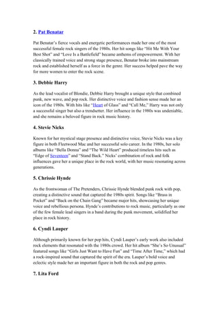 18 Iconic 1980s Female Rock Singers You Can’t Forget.docx
