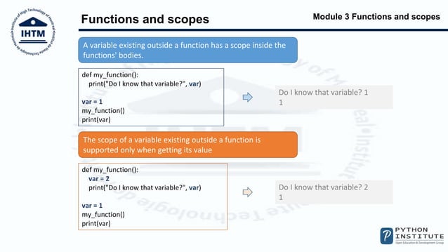 Python Pcep Functions And Scopes Ppt 5244