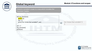 Python PCEP Functions And Scopes | PPT