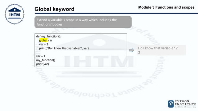 Python PCEP Functions And Scopes | PPT