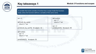 Python PCEP Functions And Scopes | PPT