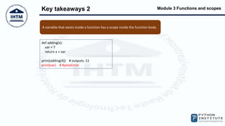 Python PCEP Functions And Scopes | PPT