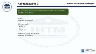 Python PCEP Functions And Scopes | PPT
