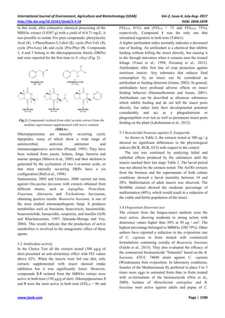Insecticidal activities of diketopiperazines of Nomuraea rileyi ...