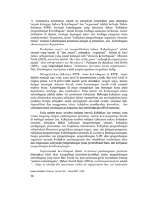 Gapoktan sebagai aktor ekonomi Petani | PDF