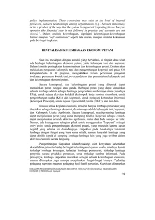 Gapoktan sebagai aktor ekonomi Petani | PDF