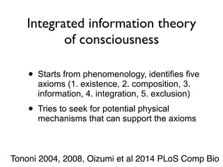 Tsuchiya 18 june 26 assc, 20 HBP, integrated information theory ...