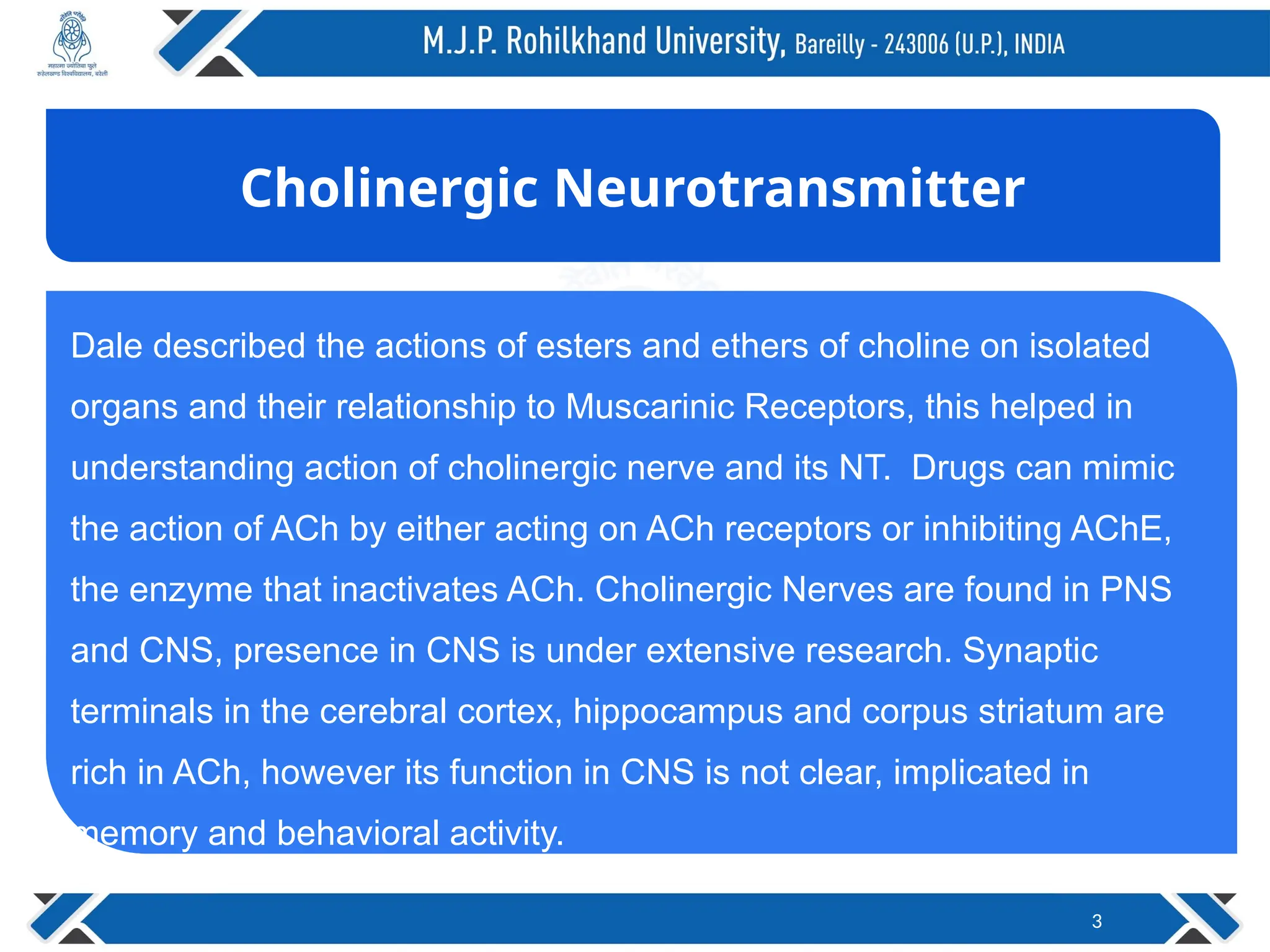 Cholinergic Transmission & Receptors.... | PPTX