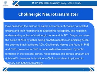 Cholinergic Transmission & Receptors.... | PPT