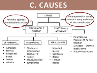 Management of intestinal obstruction | PPTX