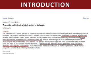 Management of intestinal obstruction | PPTX