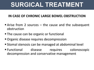 Management of intestinal obstruction | PPTX