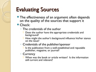 English 104: Support and Evidence | PPT