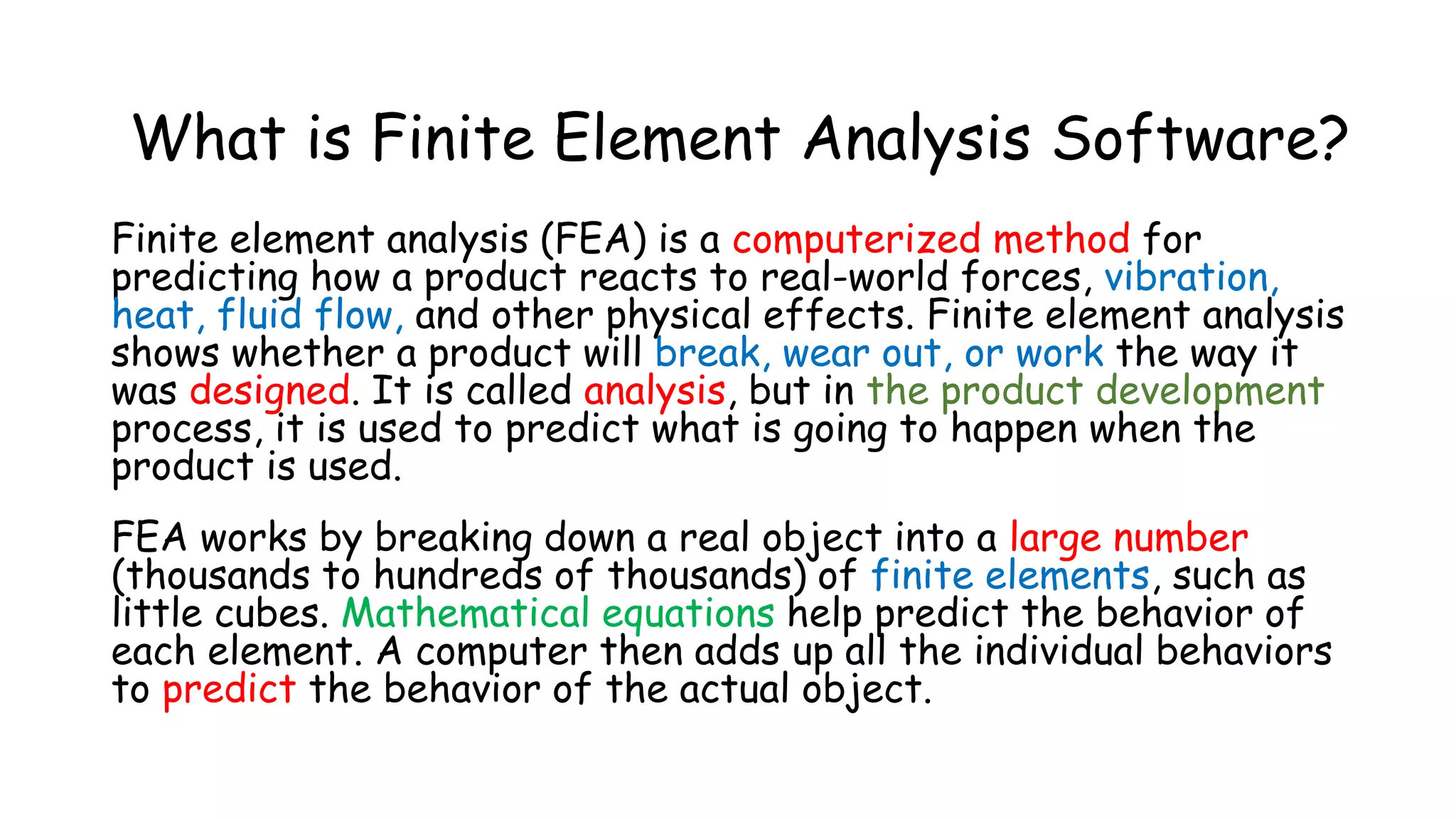 Introduction To Finite Element Analysis And Ansys Pptx Physics
