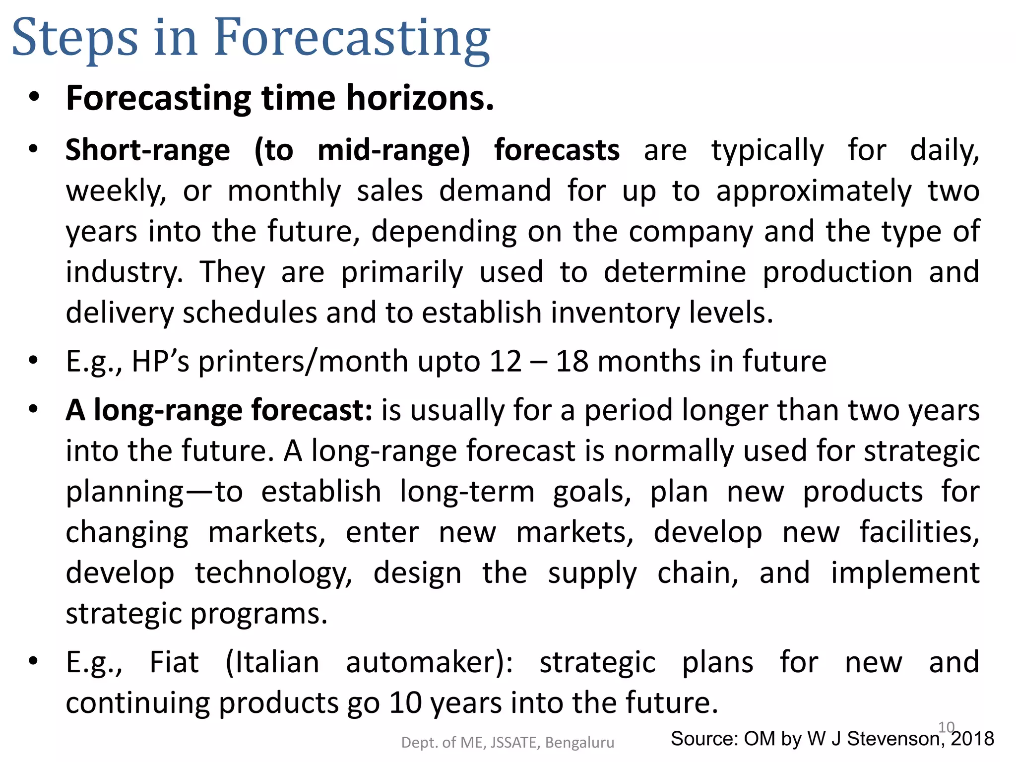 18ME56 Operations Management- Module 2-Forecasting | PDF