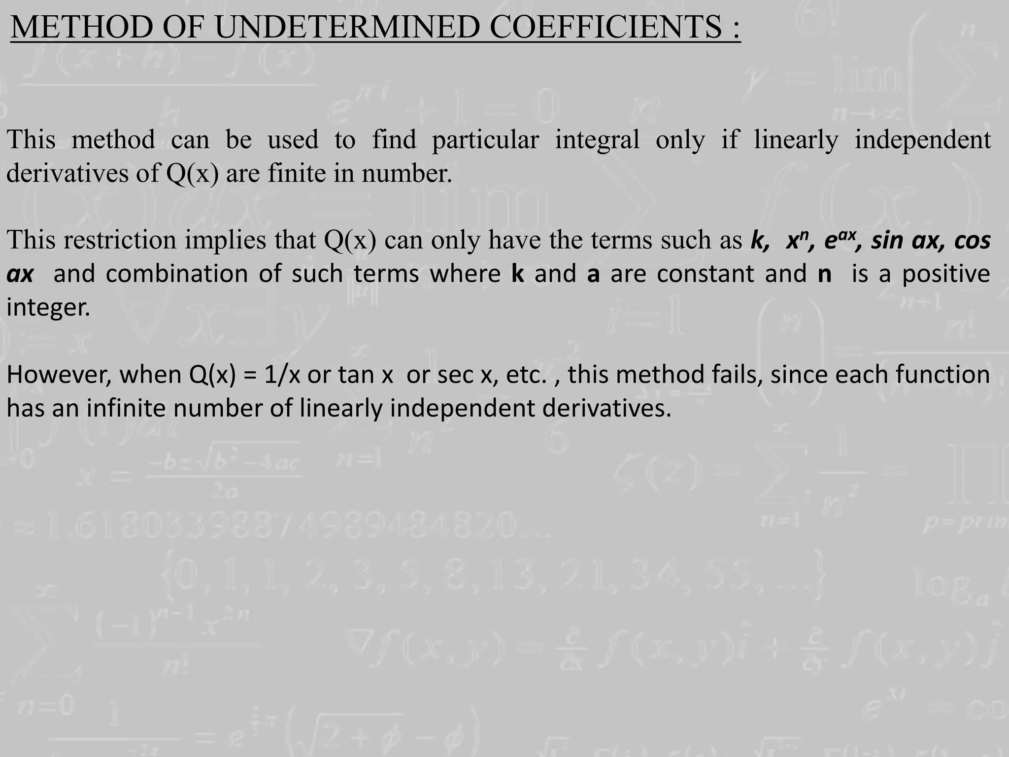 SOLUTION OF DIFFERENTIAL EQUATIONS | PPTX