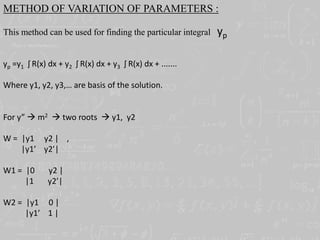 SOLUTION OF DIFFERENTIAL EQUATIONS | PPT