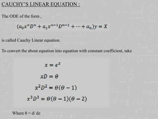 SOLUTION OF DIFFERENTIAL EQUATIONS | PPT