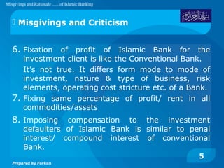 Misgiving, rationale, philosophy of islamic banking | PPT