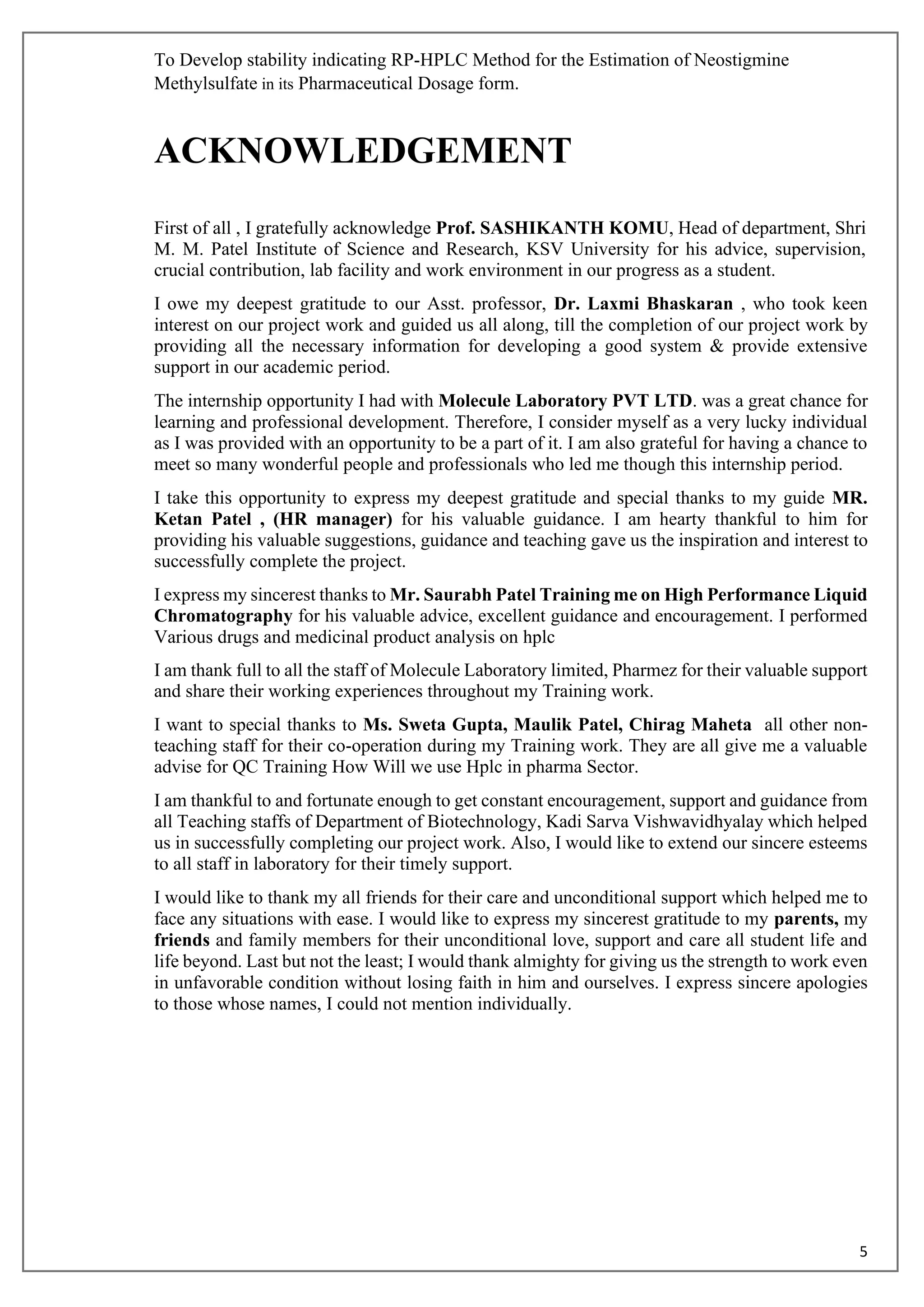 HPLC Drugs Analysis Report | PDF